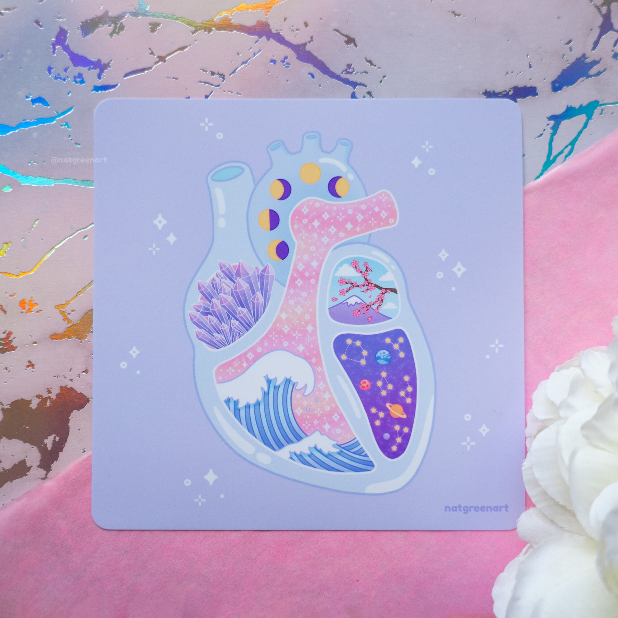 Aesthetic Heart Art Print | Anatomical Heart, Anatomy Illustration ...