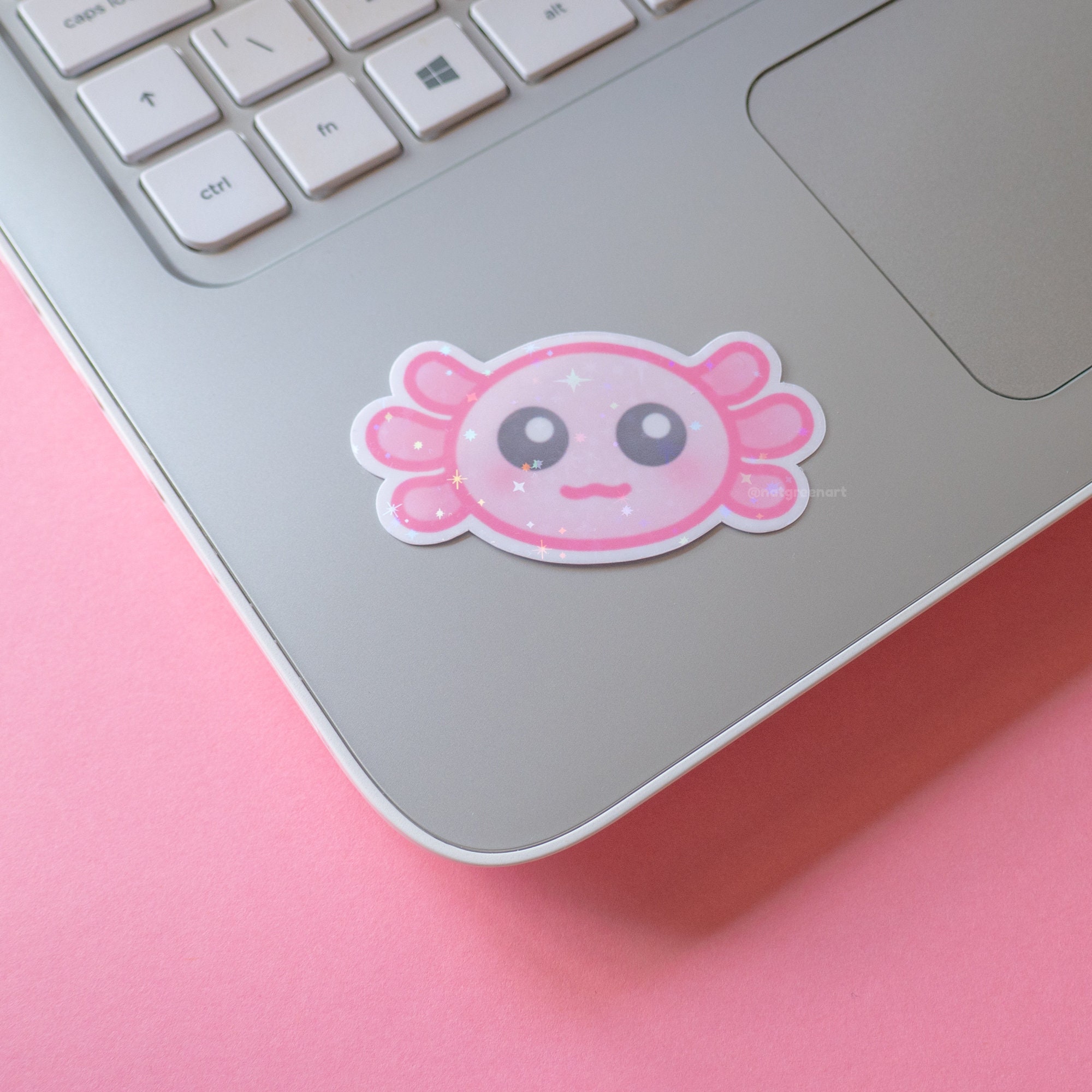 Cute Axolotl Sticker Holographic Sticker Salamander Decals - Etsy
