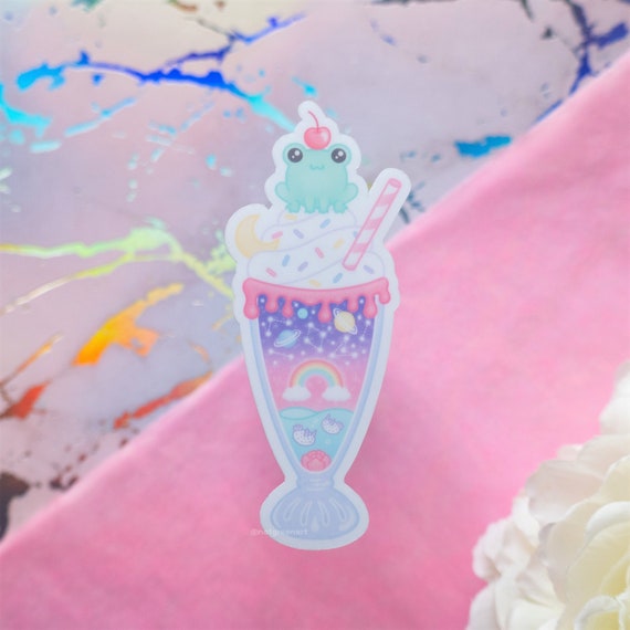 Milkshake Sticker Cute Frog Sticker Kawaii Food Stickers - Etsy