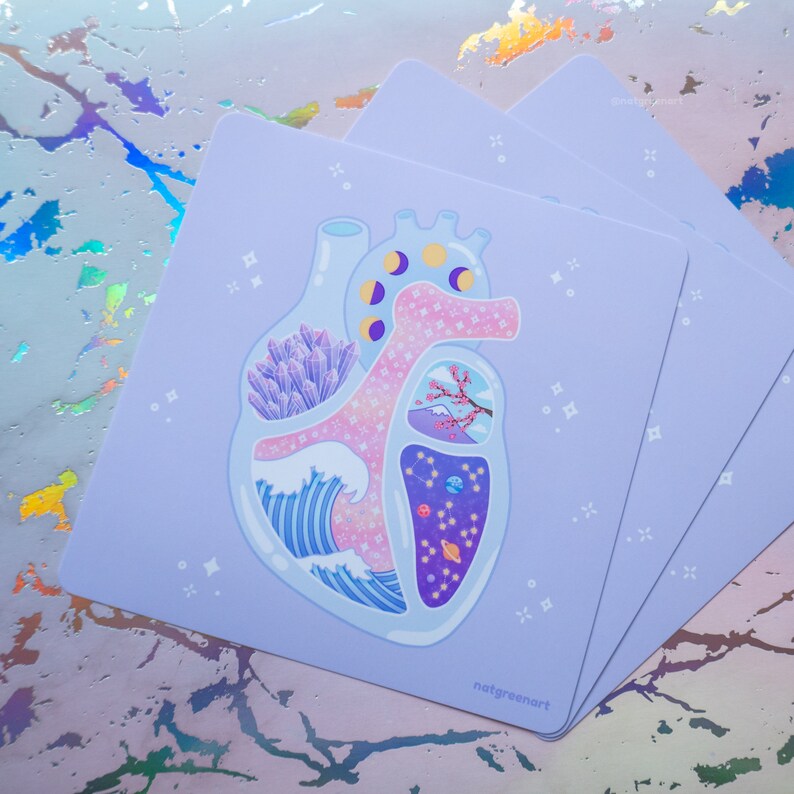 Aesthetic Heart Art Print | Anatomical Heart, Anatomy Illustration ...
