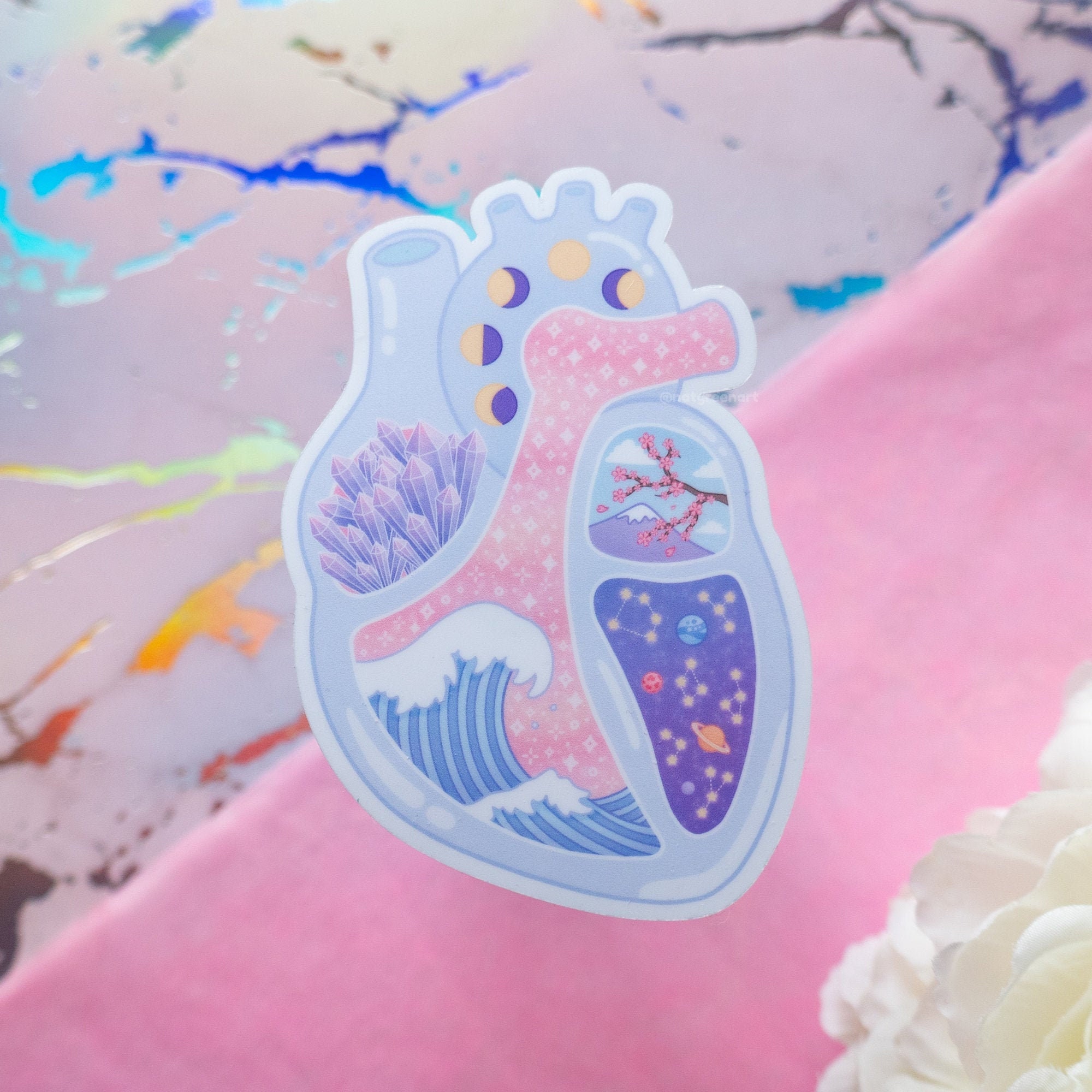 Aesthetic Heart Sticker Organ Stickers Anatomical Heart | Etsy