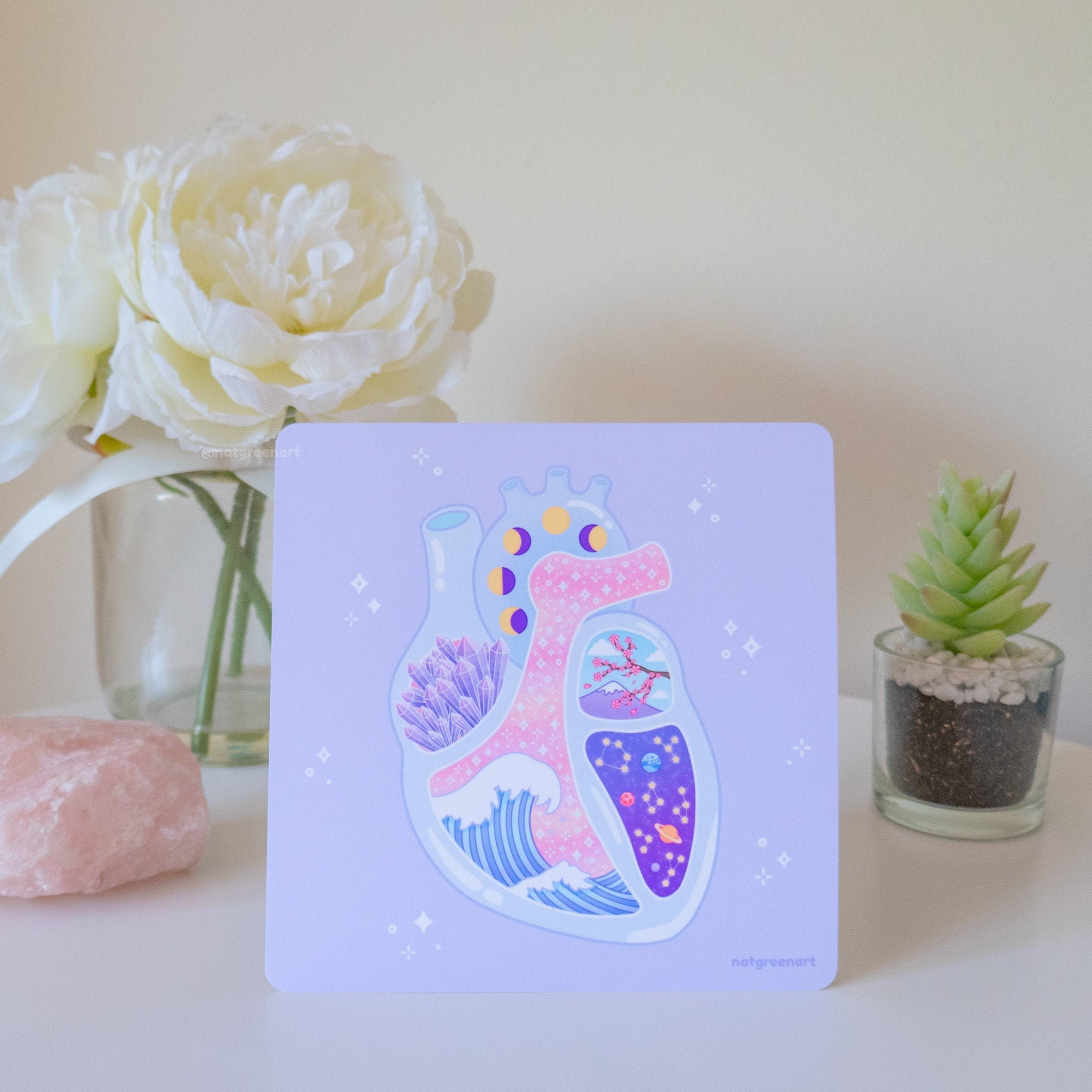 Aesthetic Heart Art Print Anatomical Heart Illustration | Etsy