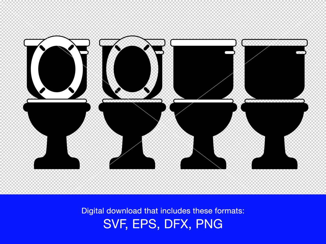Toilet Svg Png Eps Dxf - Etsy