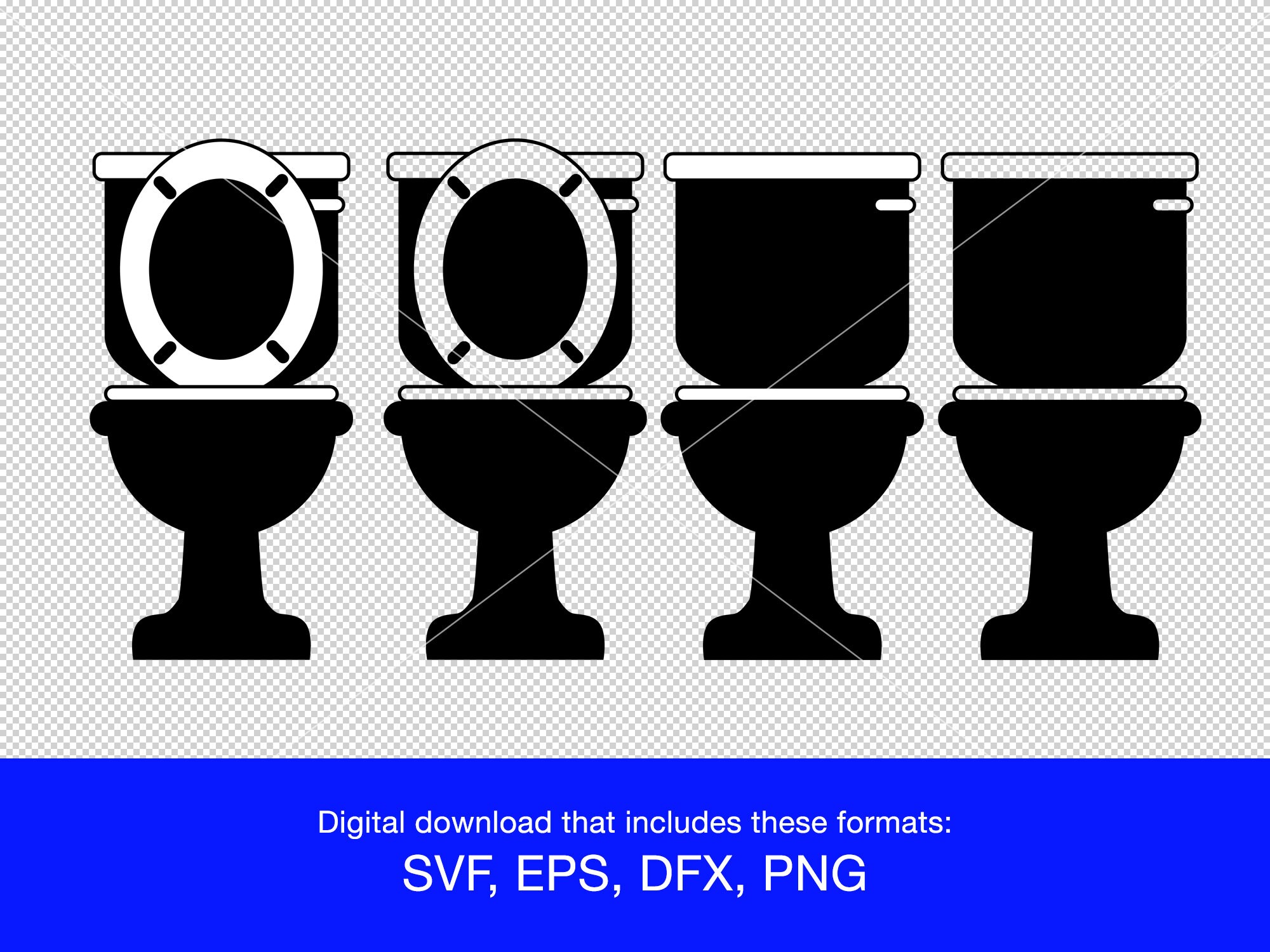 Toilet svg png eps dxf | Etsy