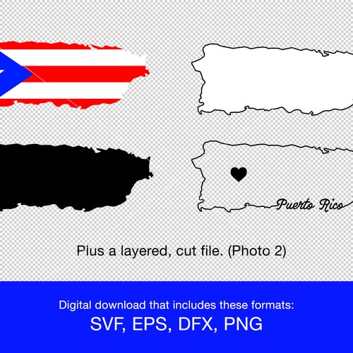 Puerto Rico Bundle Svg Png Eps Dxf PR Svg | Etsy