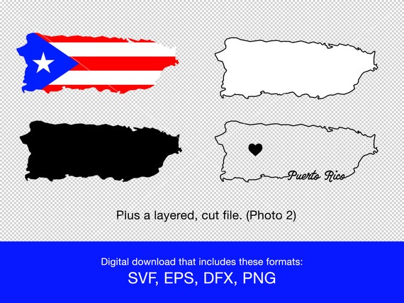 Puerto Rico Bundle Svg Png Eps Dxf PR Svg | Etsy