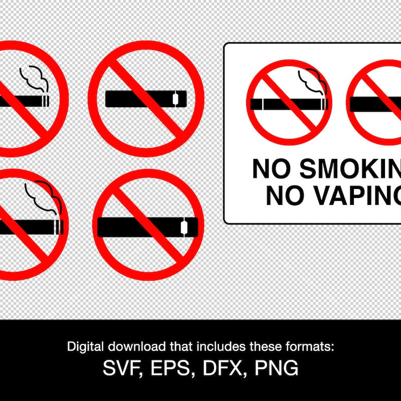 No Smoking Signs - Etsy