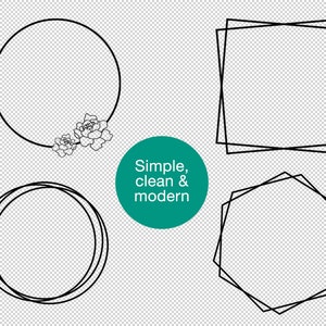 Geometric Shapes Svg Png Eps Dxf - Geometric Frames Bundle With 15 ...