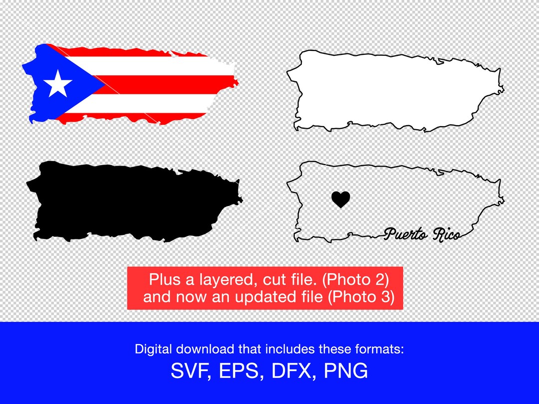 Puerto Rico Bundle Svg Png Eps Dxf - PR Svg - Etsy