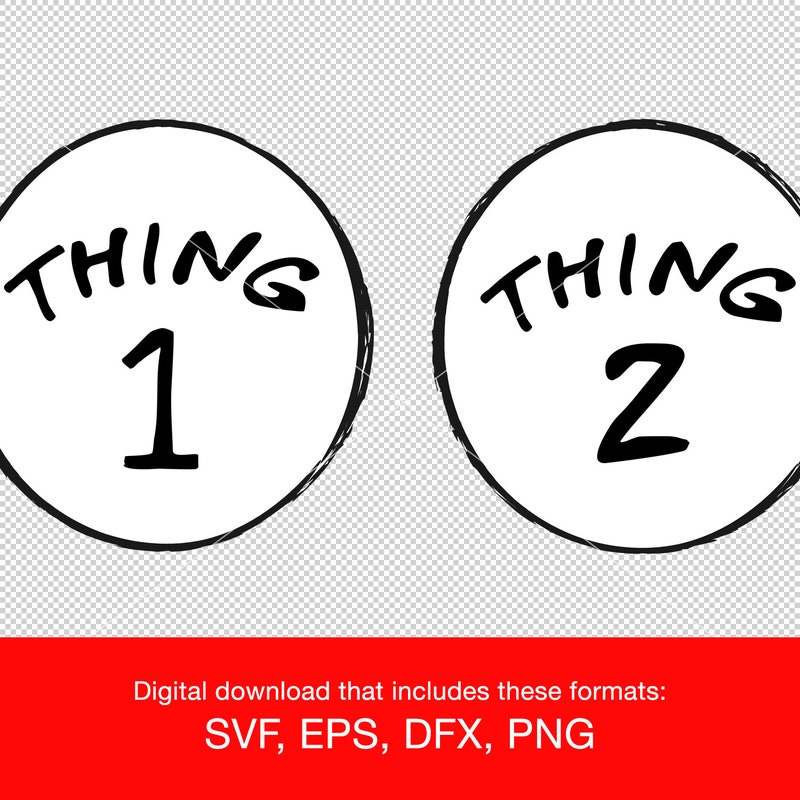 Thing 1 Svg - Etsy