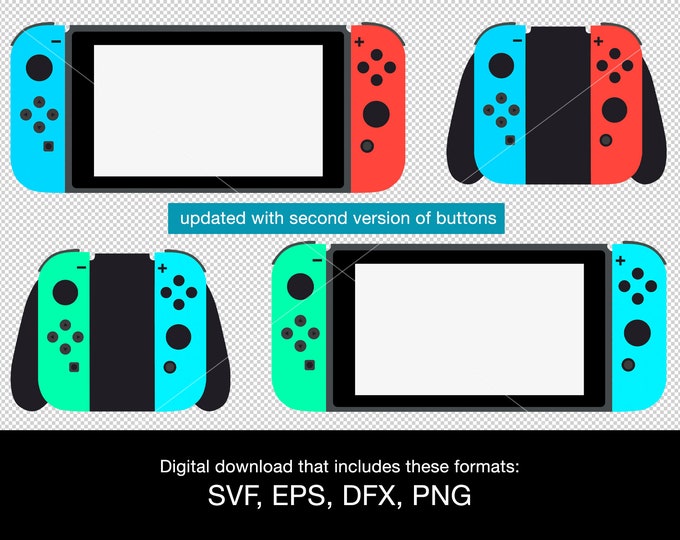 Video Game Console, Video Game Controller, Switch SVG, Layered SVG ...