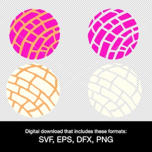 Concha Pan Svg Png Eps Dxf - Mexican Sweet Bread Clipart - Etsy