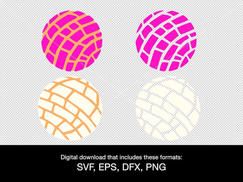 Concha Pan Svg Png Eps Dxf Mexican Sweet Bread Clipart - Etsy