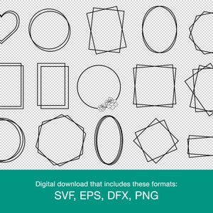 Formas geométricas svg png eps dxf - paquete de marcos geométricos con ...