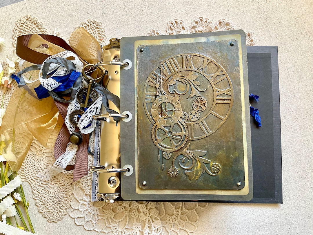 Artistic Steampunk Junk Journal | Handmade Steampunk Art Journal - Etsy