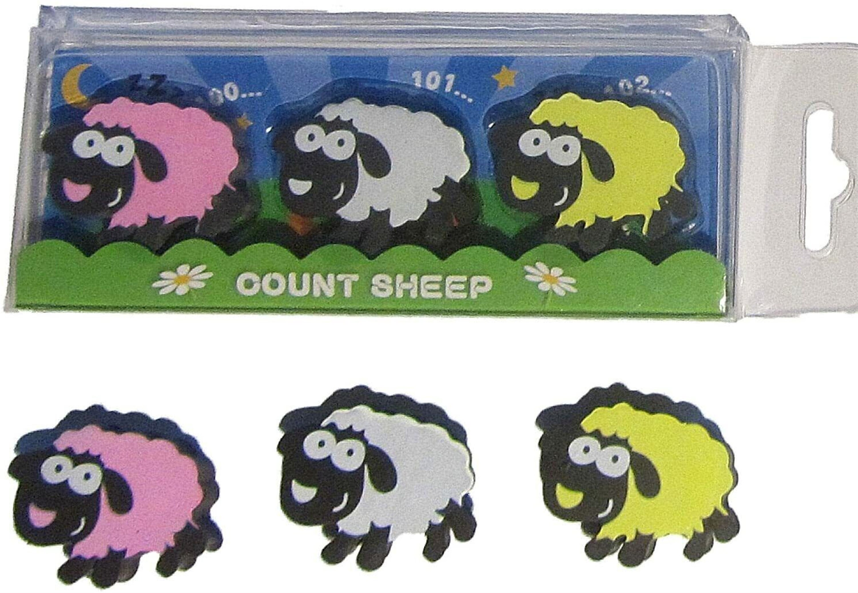 6 X Sheep Lamb Stacker Pencils & 6 Sheep Erasers - Etsy UK