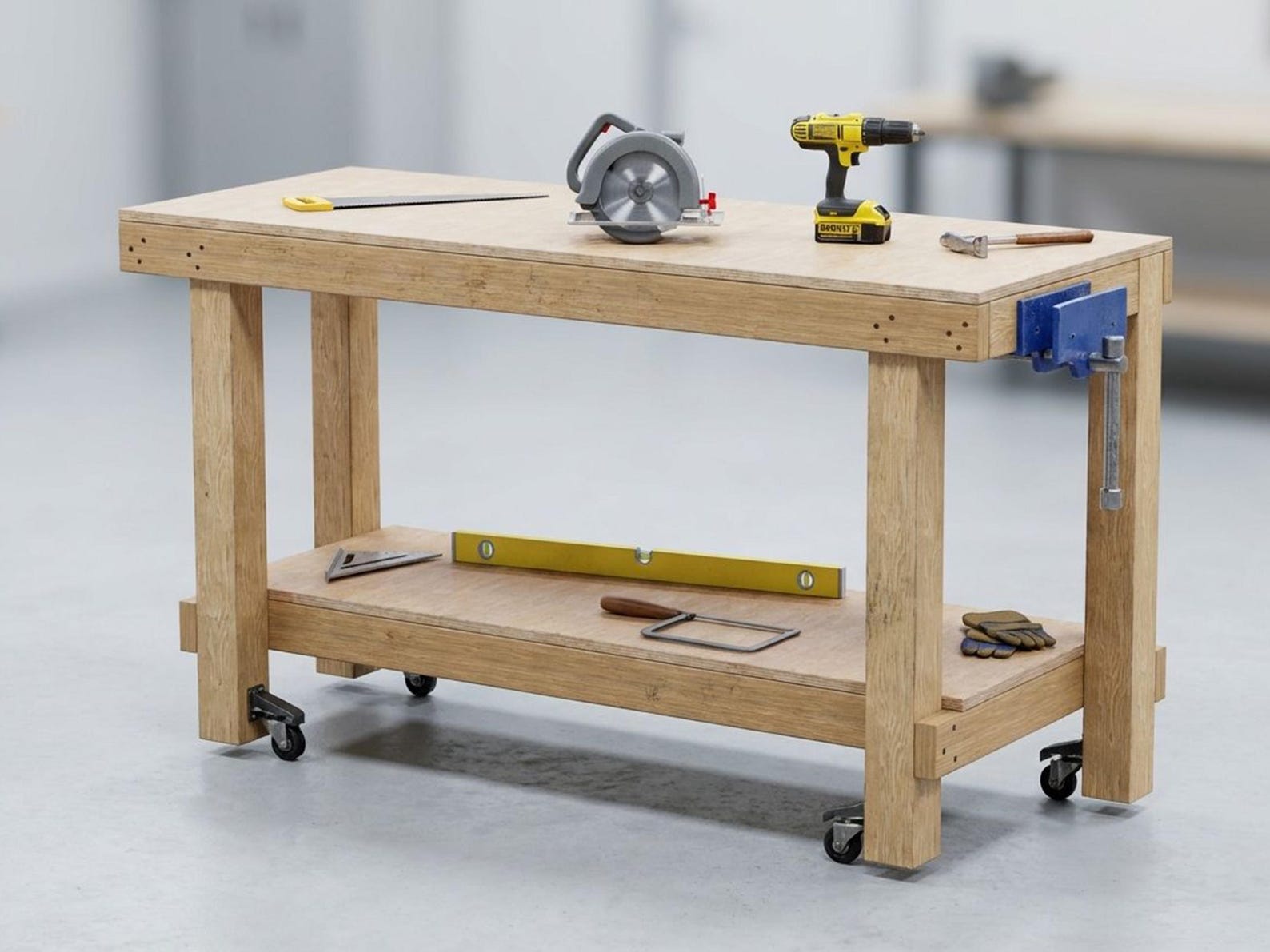 DIY Workbench Plans PDF Woodworking Project Bench With Storage | Home ...