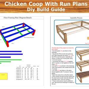 Easy Chicken Coop Run Plans, Diy Build Guide, Step by Step Instructions ...