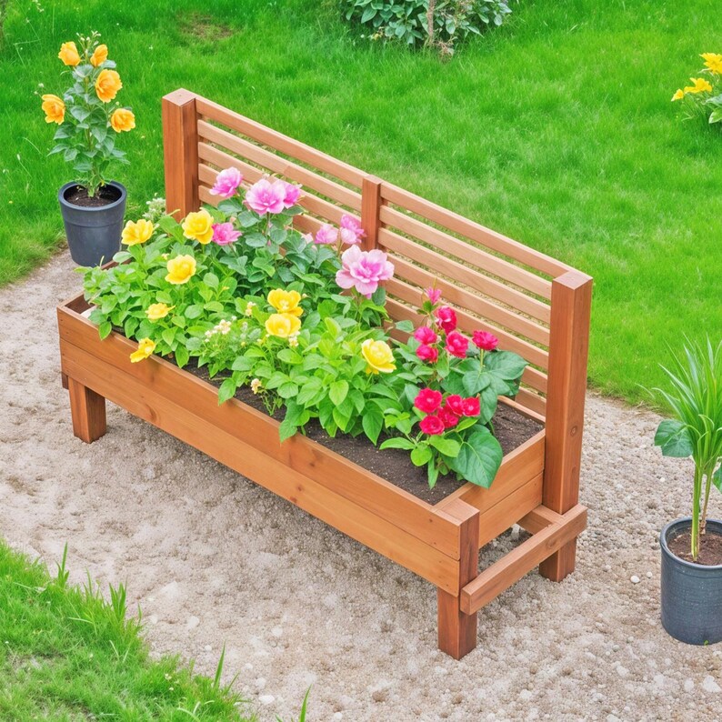 Raised Planter Box Plans Build Guide | Wooden Garden Bed | Vegetable ...