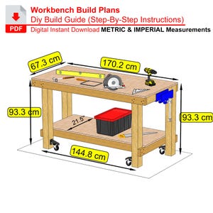 DIY Workbench Plans PDF Woodworking Project Bench With Storage | Home ...