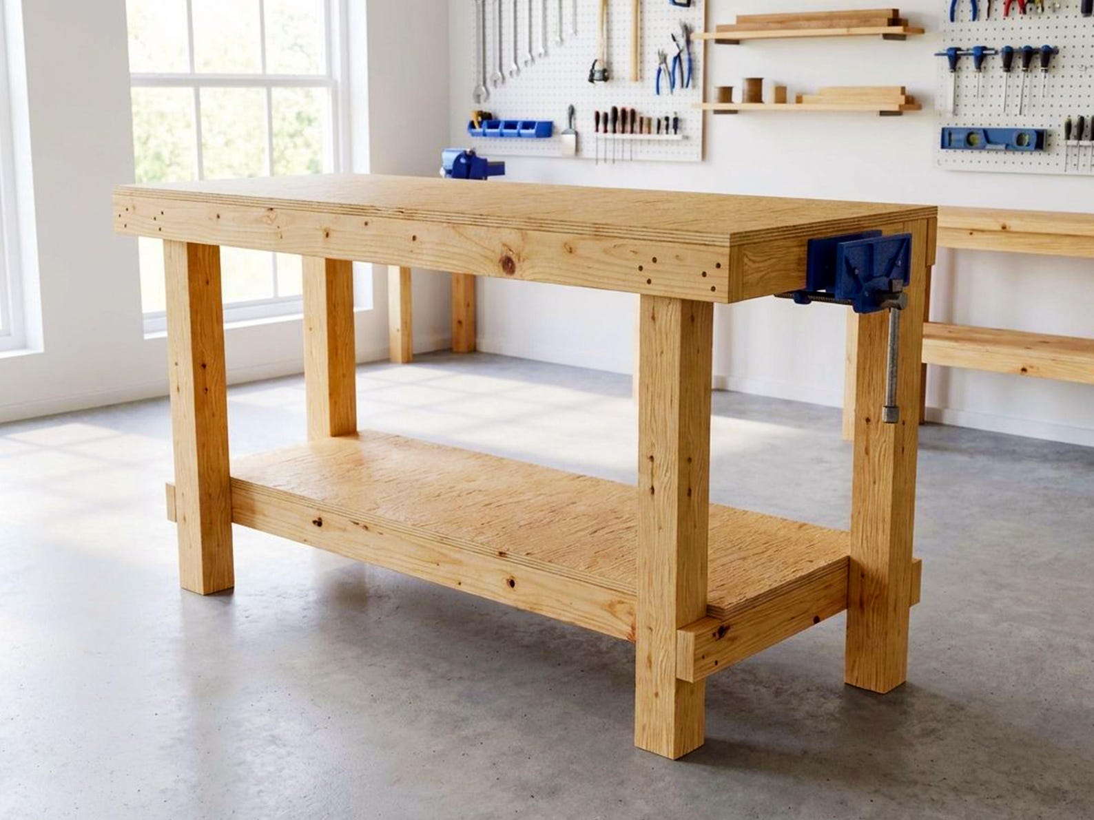 DIY Workbench Plans PDF Woodworking Project Bench With Storage | Home ...