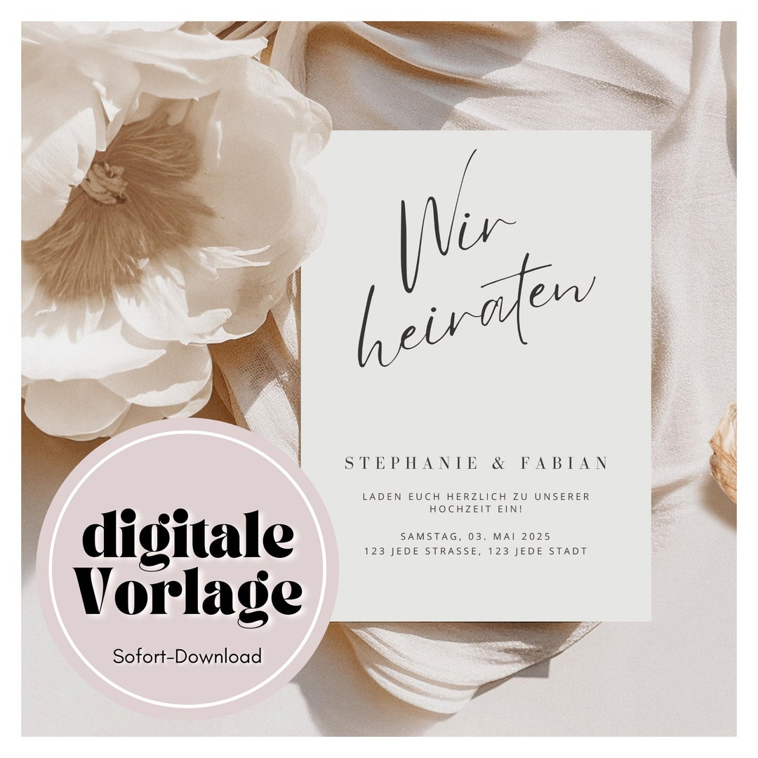 Modern Invitation Card Template Template Edit in Canva DIY Stationery ...