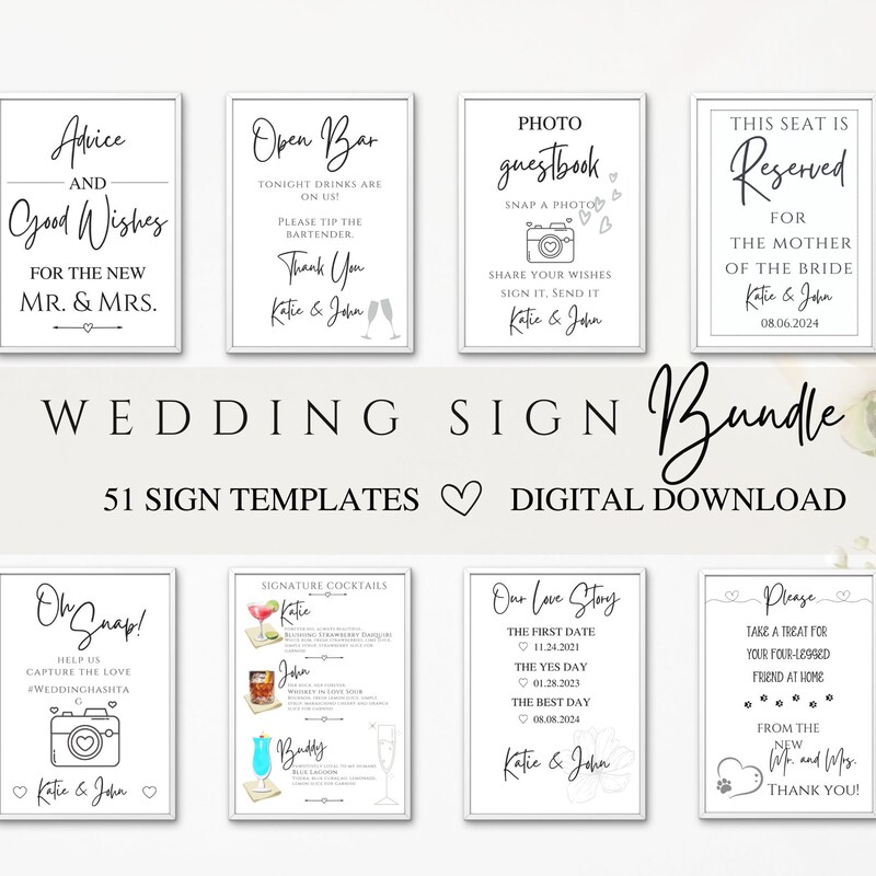Reception Signs - Etsy