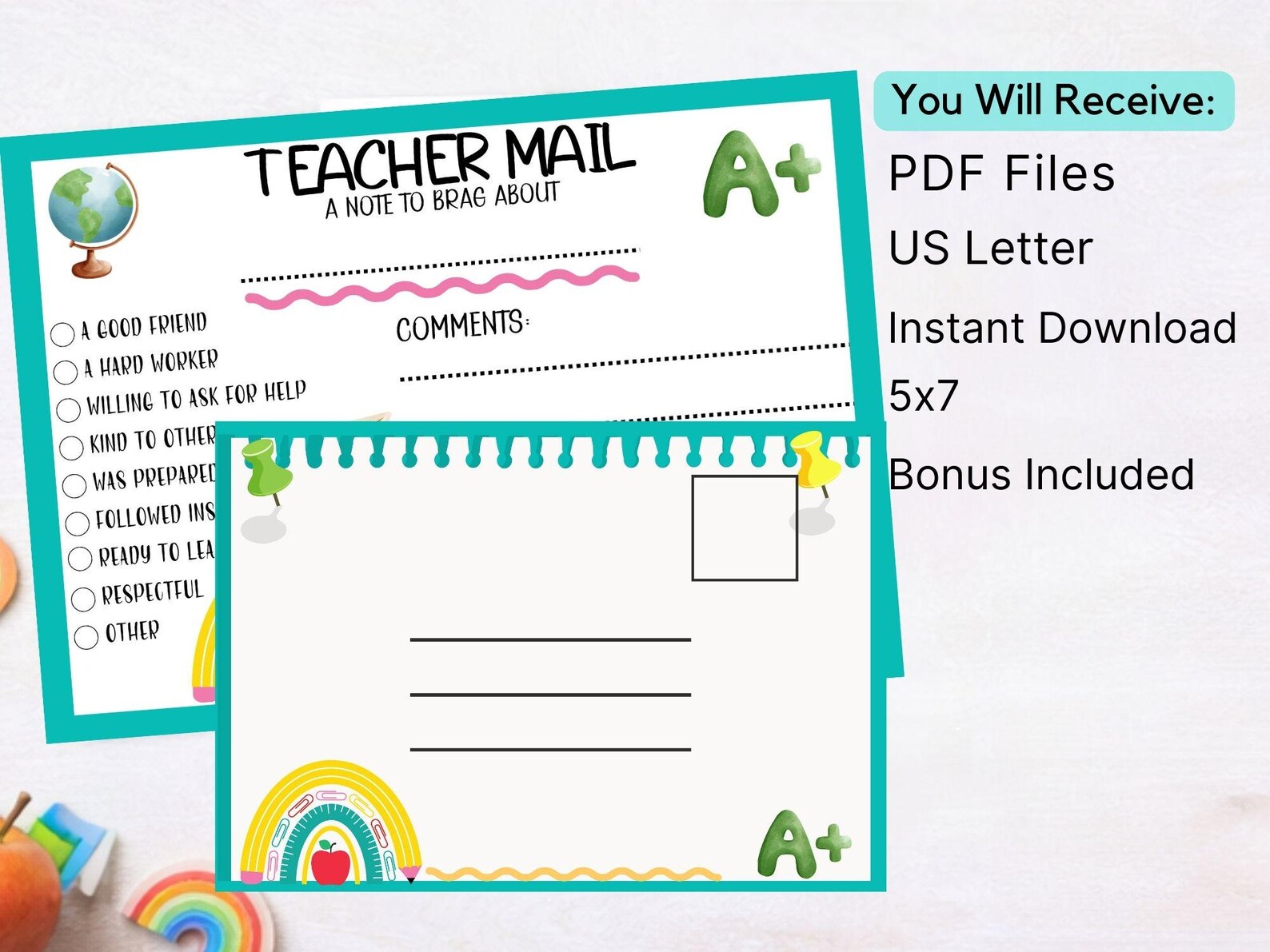 Teacher Brag Notes Printable | Teacher Mail Happy Mail | Positive ...