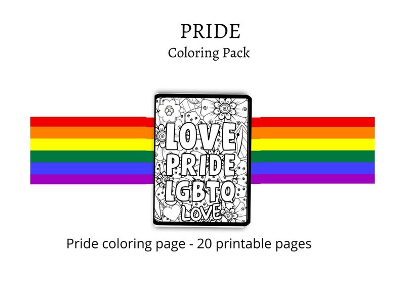 Pride Coloring Pages, Digital Download, Pride Coloring, Printable ...