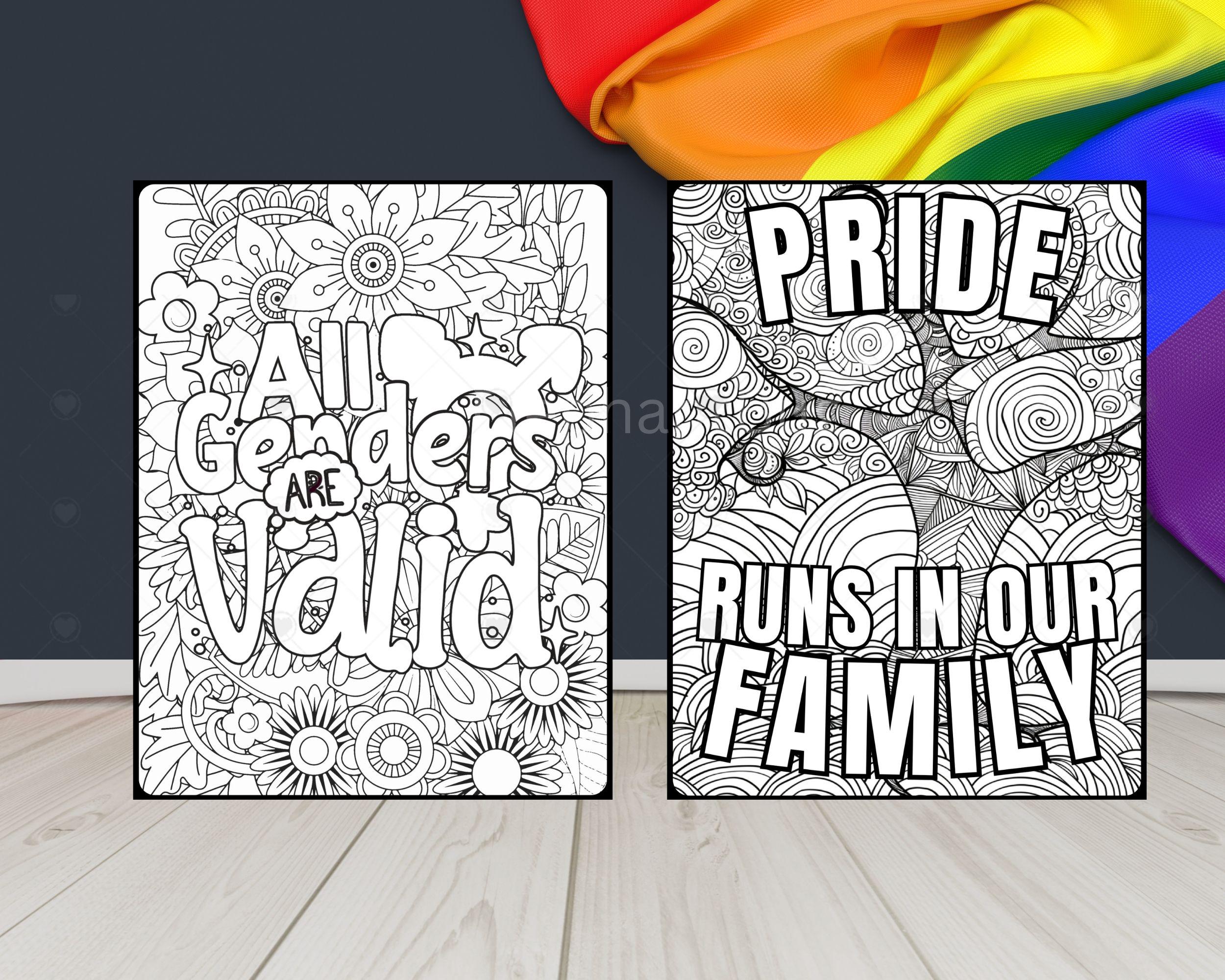 Pride Coloring Pages PDF - LGBTQ Digital Download - 31 Printable ...