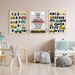 Alphabet Print, Construction Alphabet Educational Poster, ABC Wall Art ...