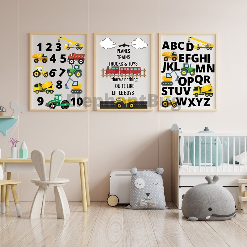 Truck Alphabet Poster - Etsy