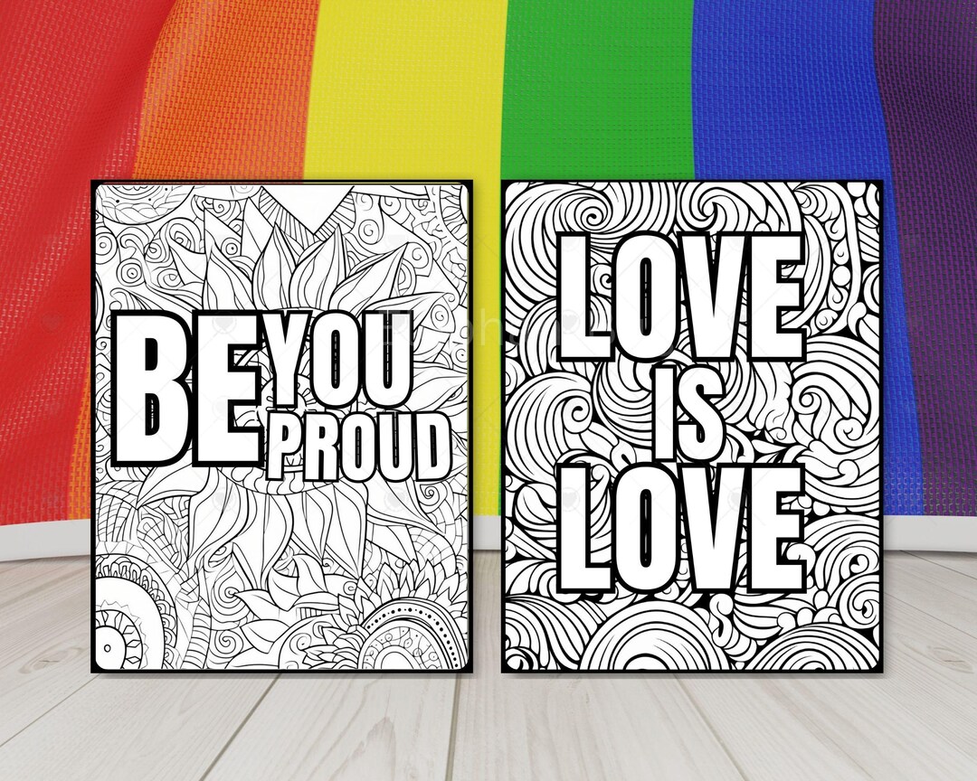 Pride Coloring Pages PDF - LGBTQ Digital Download - 31 Printable ...