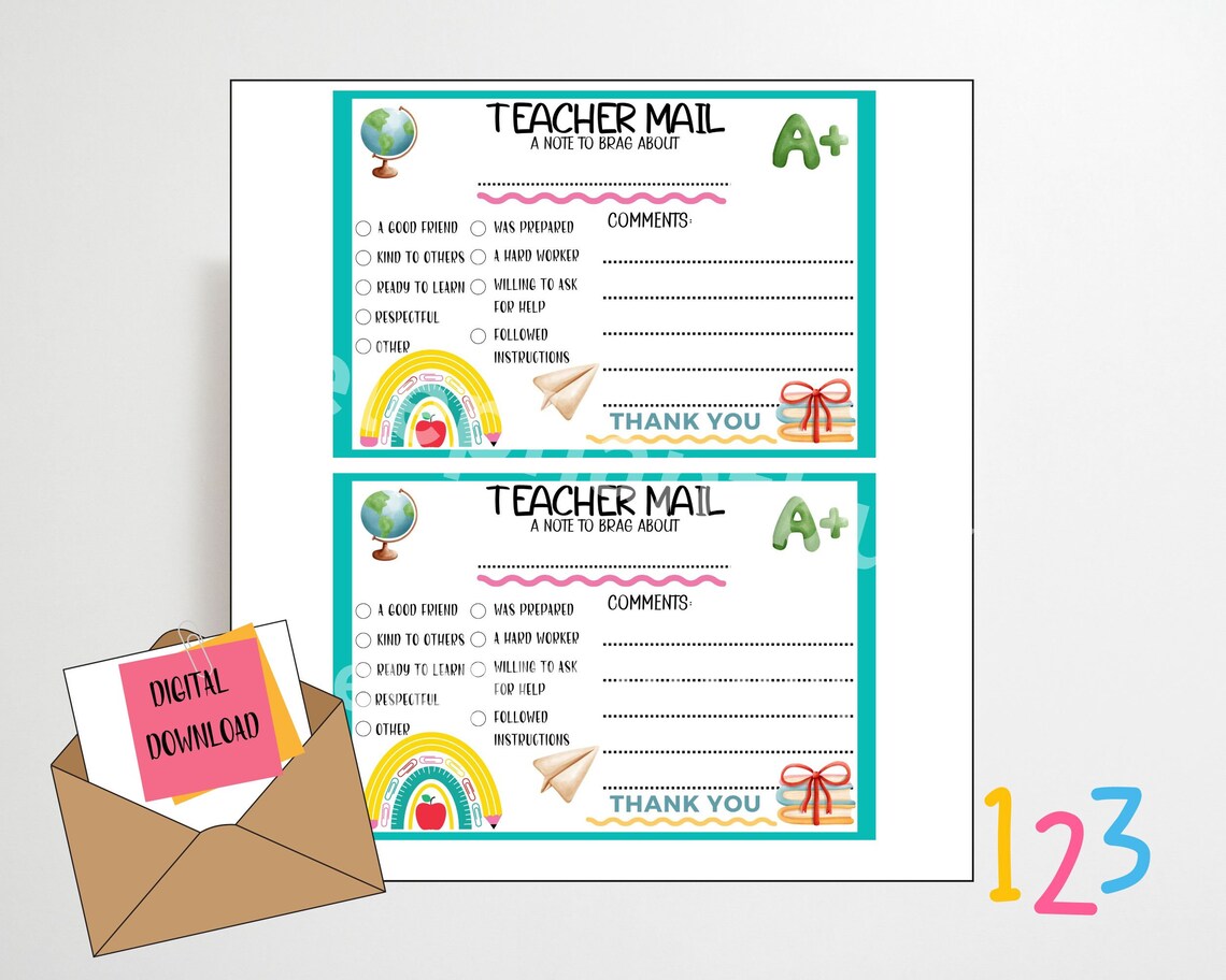 Teacher Brag Notes: Positive Student Report (PDF) - Etsy