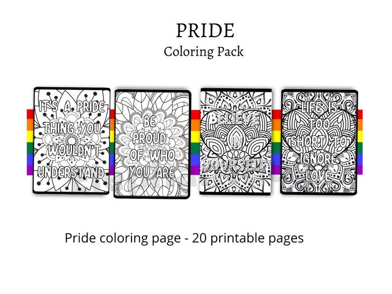 Pride Coloring Pages, Digital Download, Pride Coloring, Printable ...