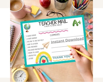 Teacher Brag Notes Printable | Teacher Mail Happy Mail | Positive ...