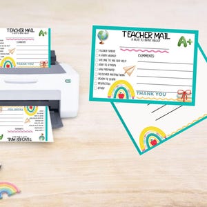Teacher Brag Notes Printable | Teacher Mail Happy Mail | Positive ...