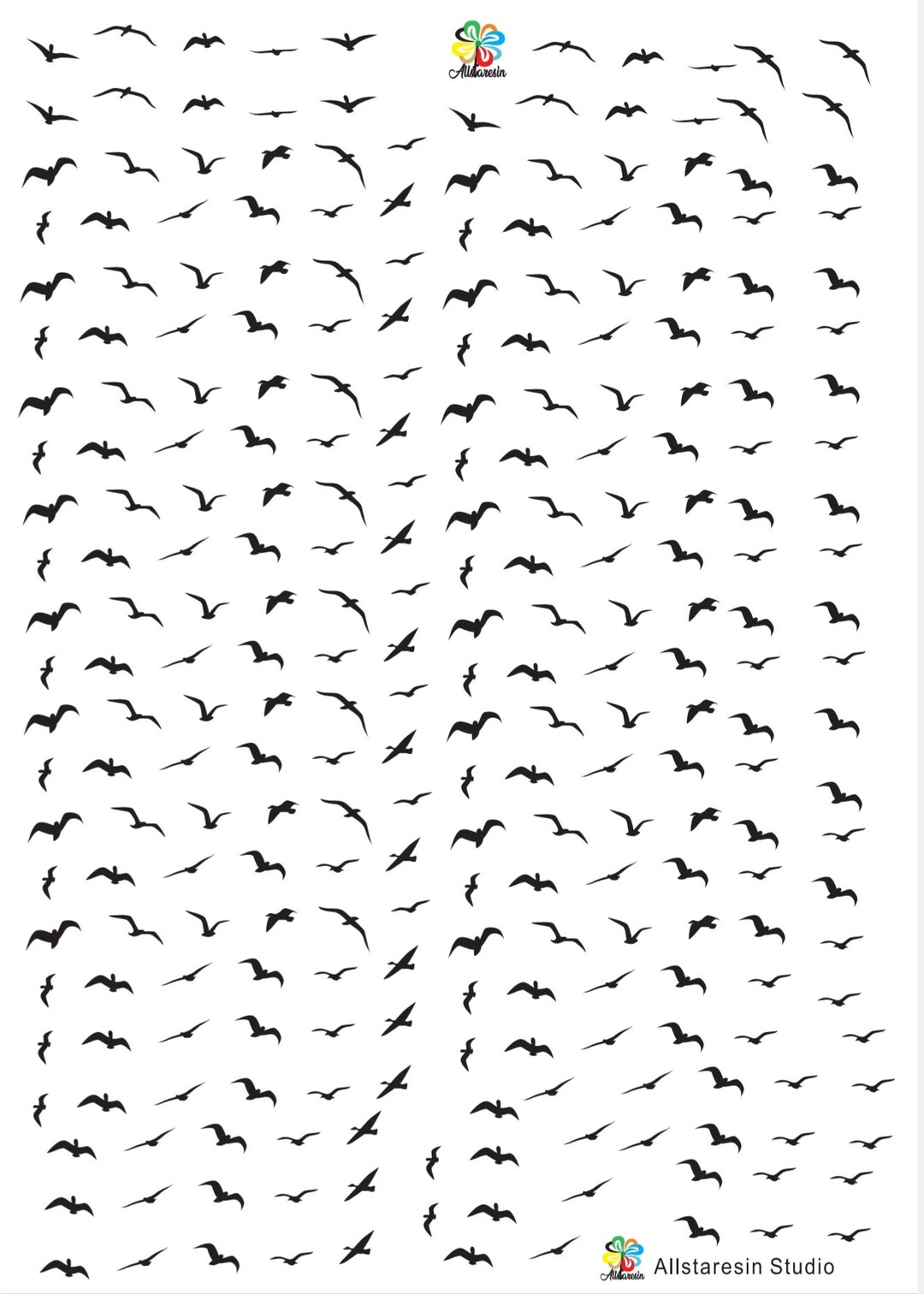 3D "seagull Shadow" Resin Sheets, Seagull Flying Acetate,resin Art ...