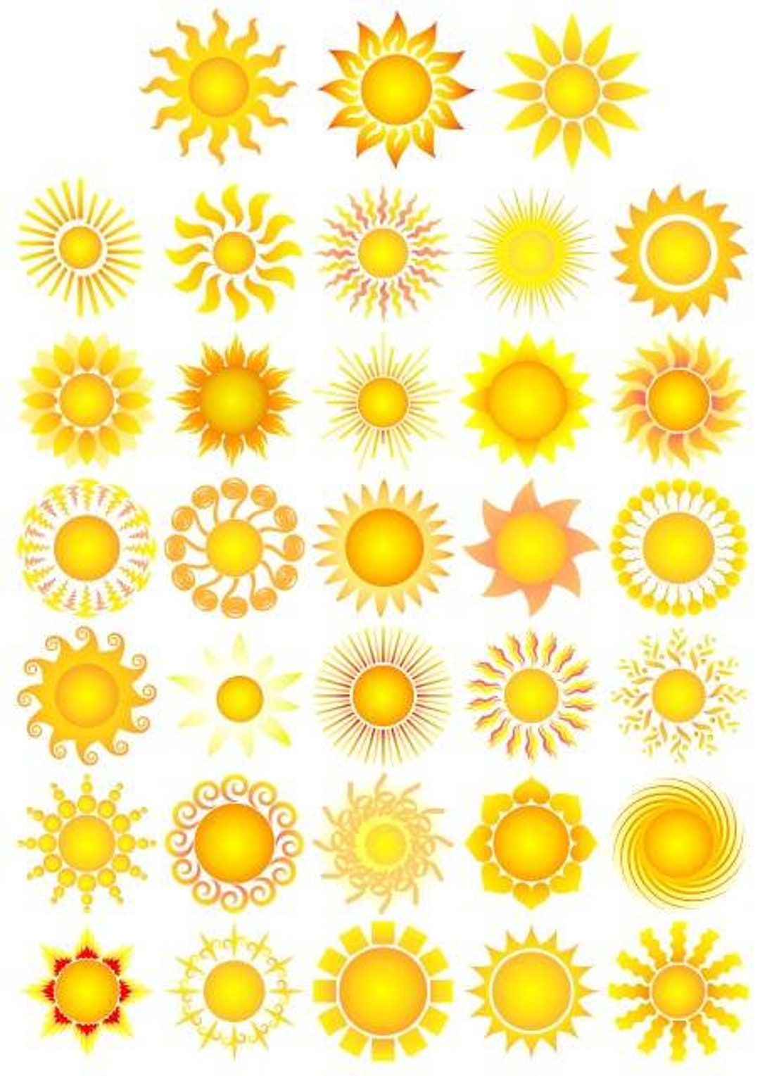 3D Sun( 20-30 MM Mix) Clear Transparent Film, Yellow Color,uv Resin Art ...