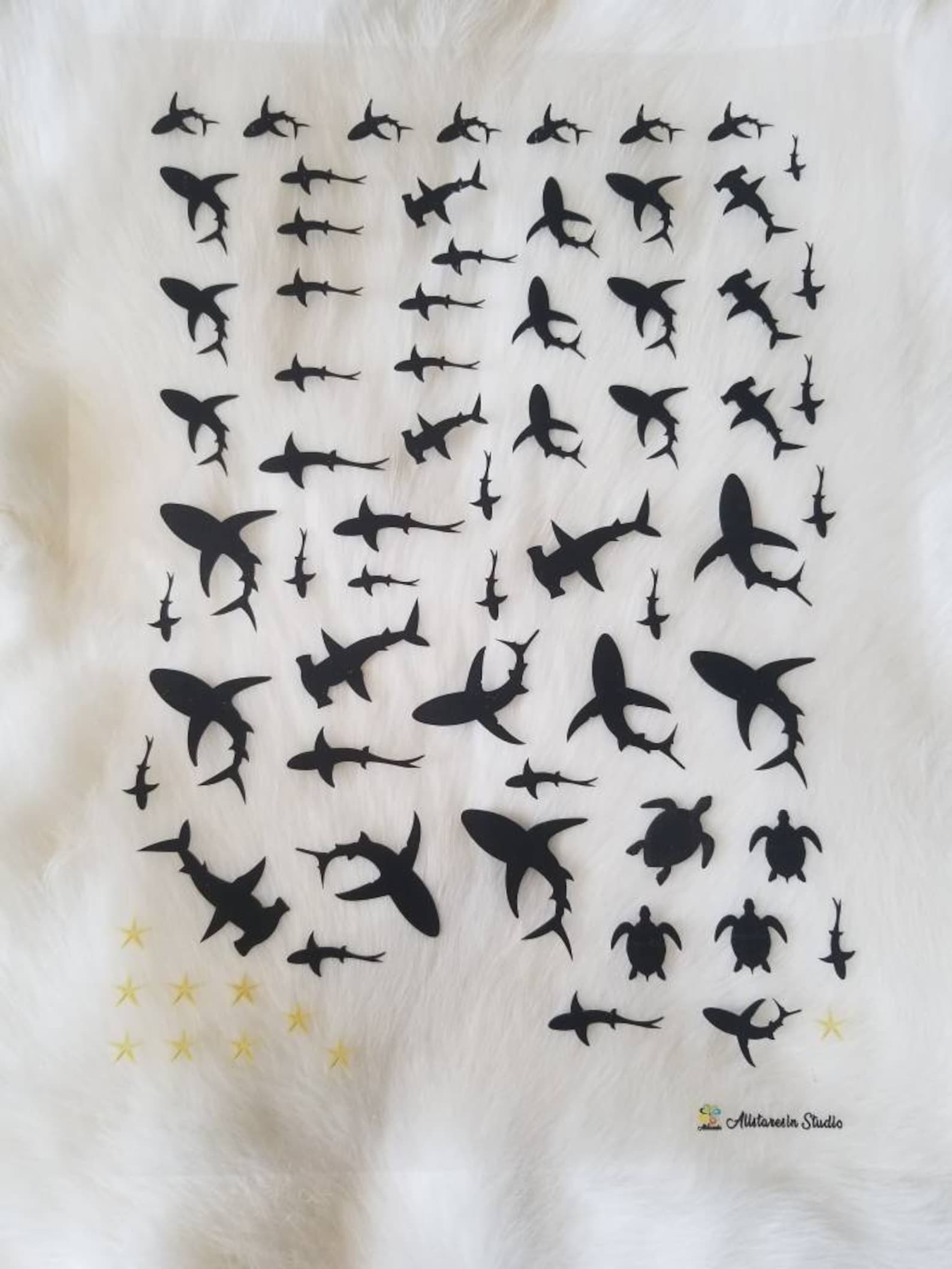 Personalized 3D Sharks Custom Resin Sheets Resin Art - Etsy