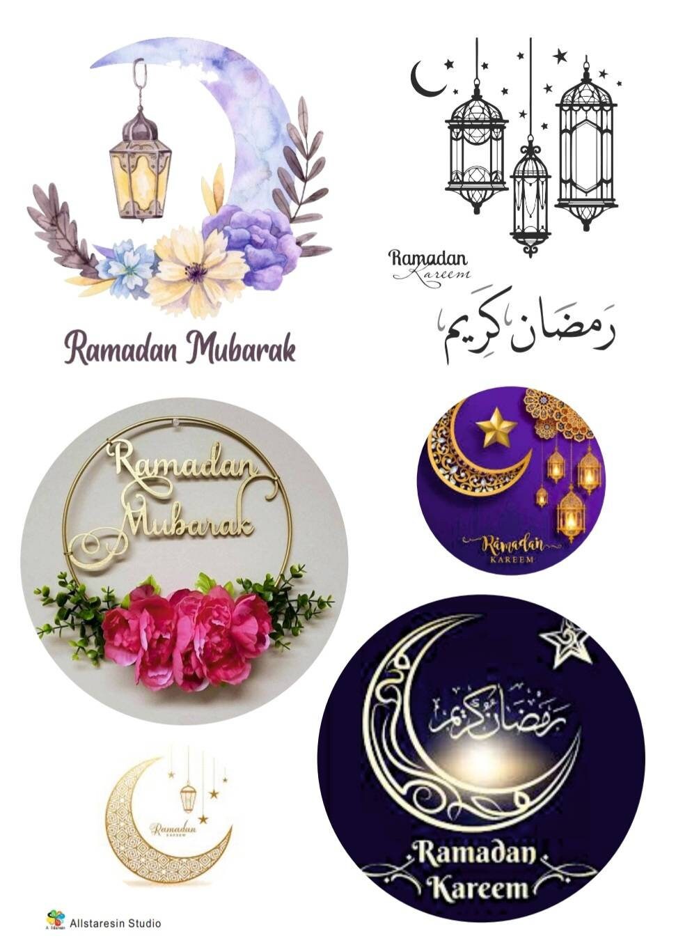 2024 Ramadan Mubarek (10 Cm) Stickers, Happy Ramadan Kareem Eid Mubarak ...
