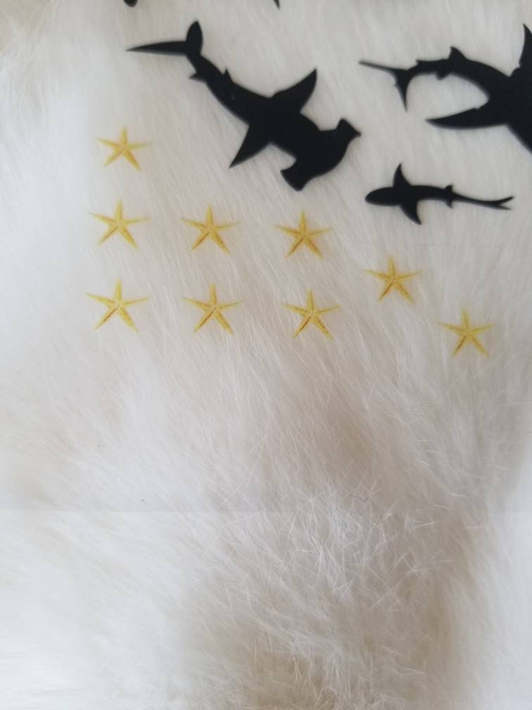 3D Sharks ( 30-40-50MM Mix) Clear Transparent Film Black Color Mix for ...