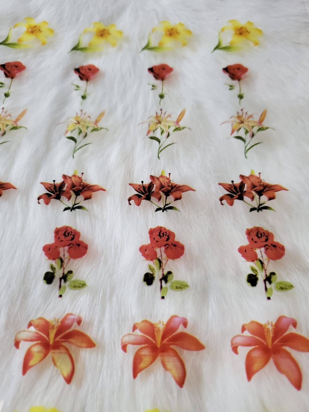 Custom 3D Color Flowers (25MM) Multifunction Transparency Film, 54 PCS ...