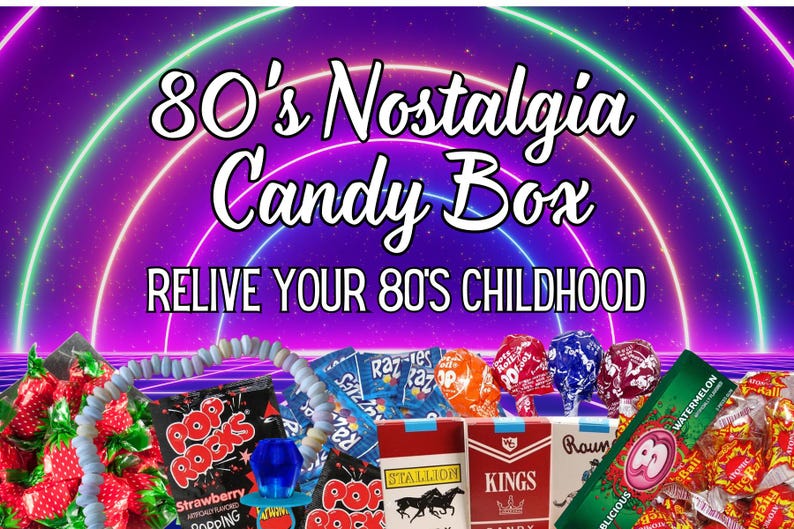 80s Nostalgia Candy Box: Retro Throwback Gift - Nostalgic Candy - Etsy