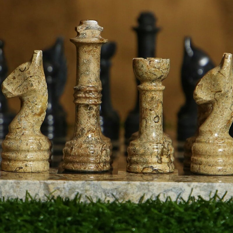 Stone Chess Set - Etsy