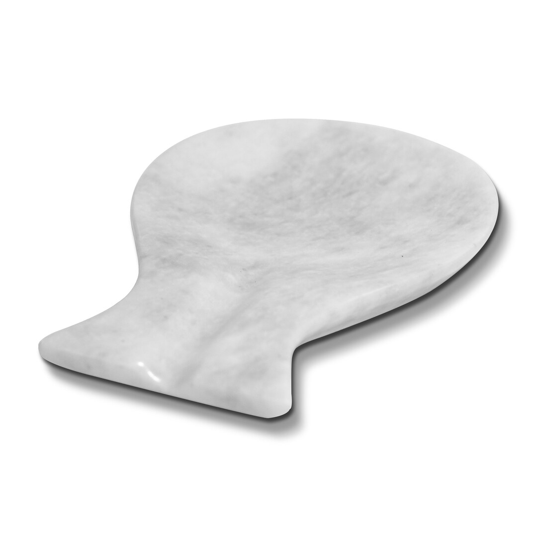 Spoon Rest Cloudy White Marble for Kitchen Counter, Best Spatula Holder ...
