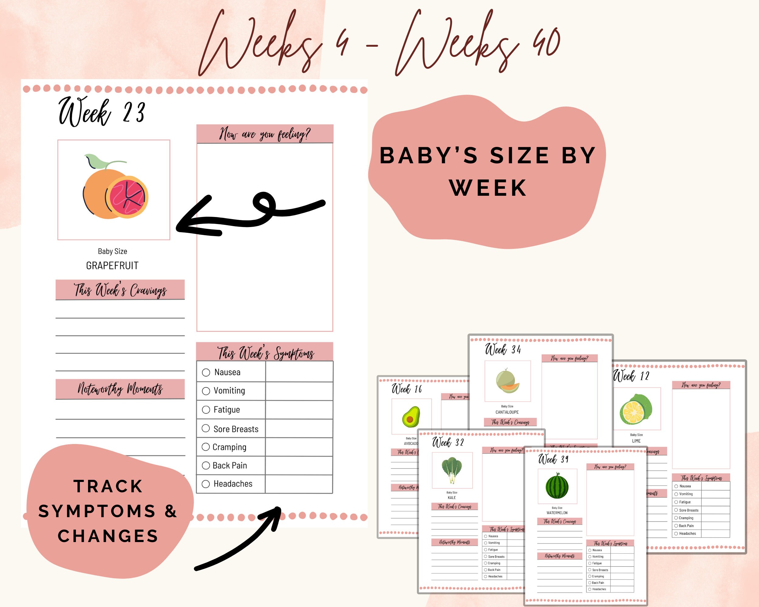 Pregnancy Journal Printable, Pregnancy Planner Gift for Mom to Be ...
