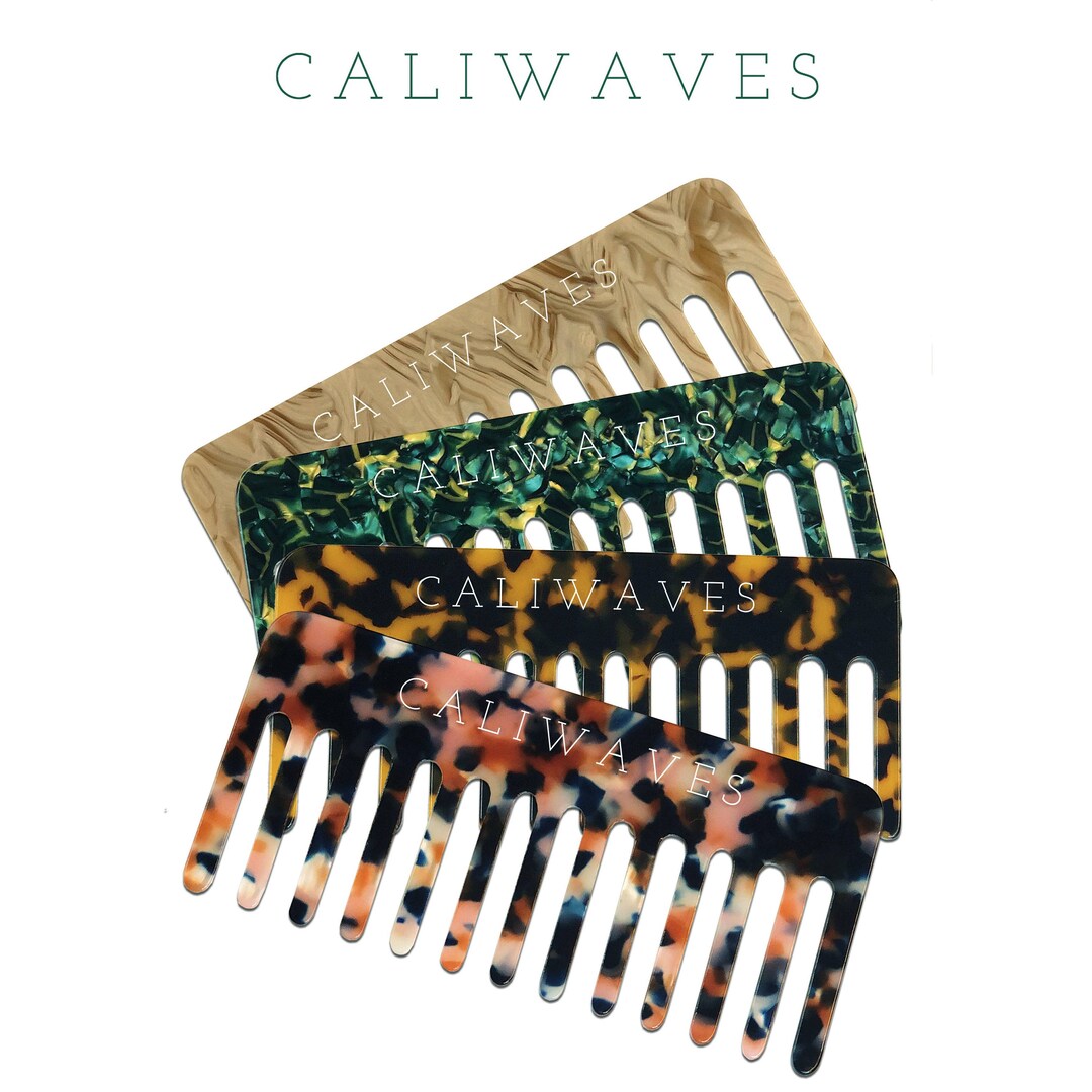 Patterned Wide Tooth Wave, Curl, Detangling Comb - Etsy UK