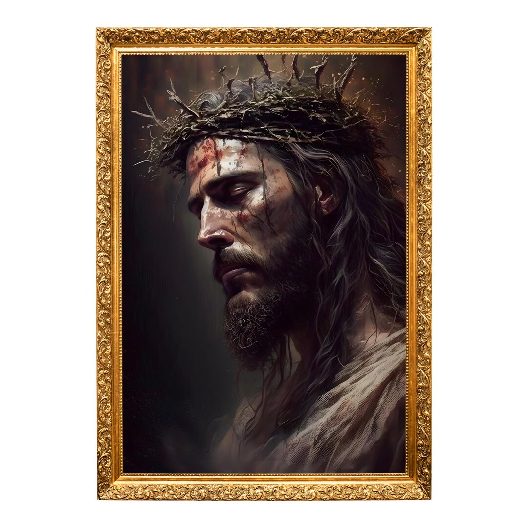 HD Digital Portrait of Jesus: Christian Art Image to Print in A1, A2 ...