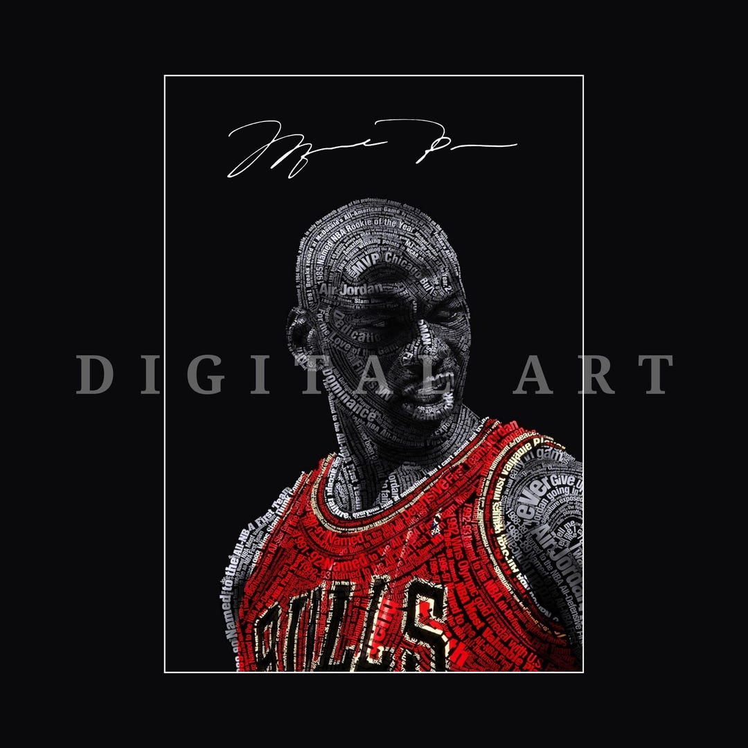 Michael Jordan : Image With Signature Autographed in High Definition ...